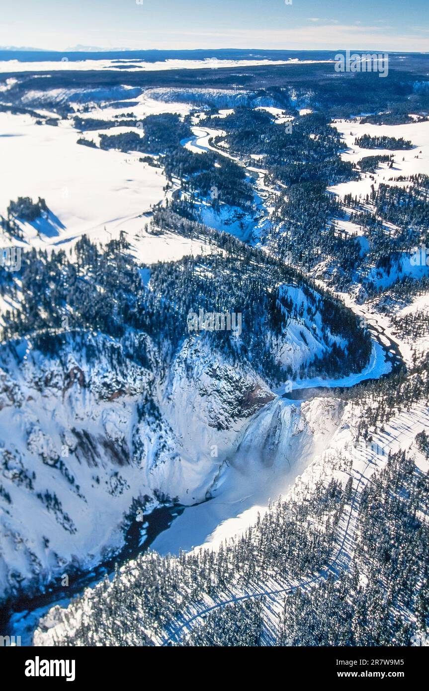 Aerial photos, aerial images of Yellowstone National Park Stock Photo ...