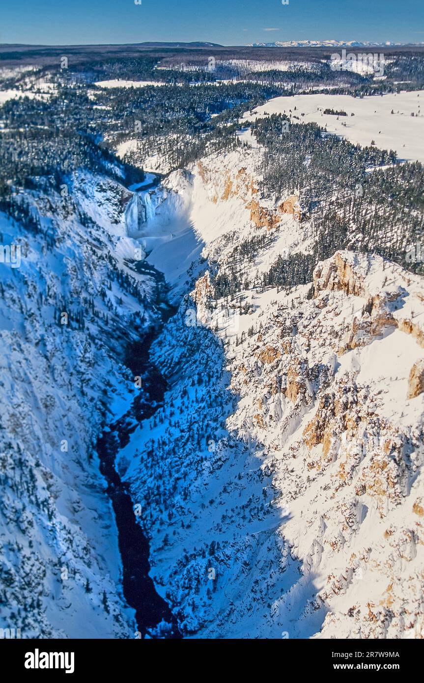 Aerial photos, aerial images of Yellowstone National Park Stock Photo ...