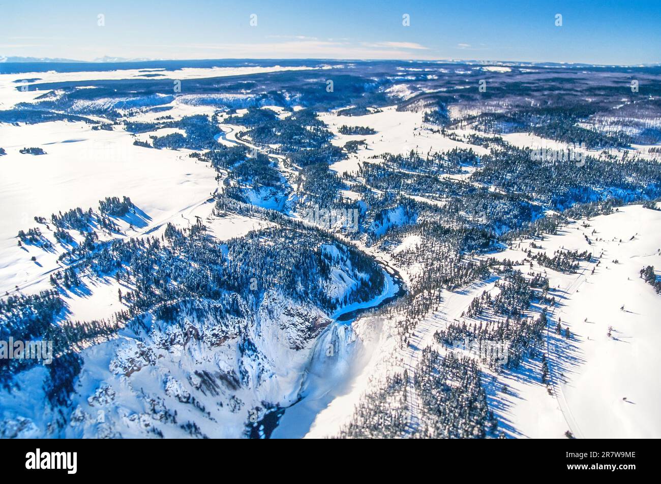 Aerial photos, aerial images of Yellowstone National Park Stock Photo ...