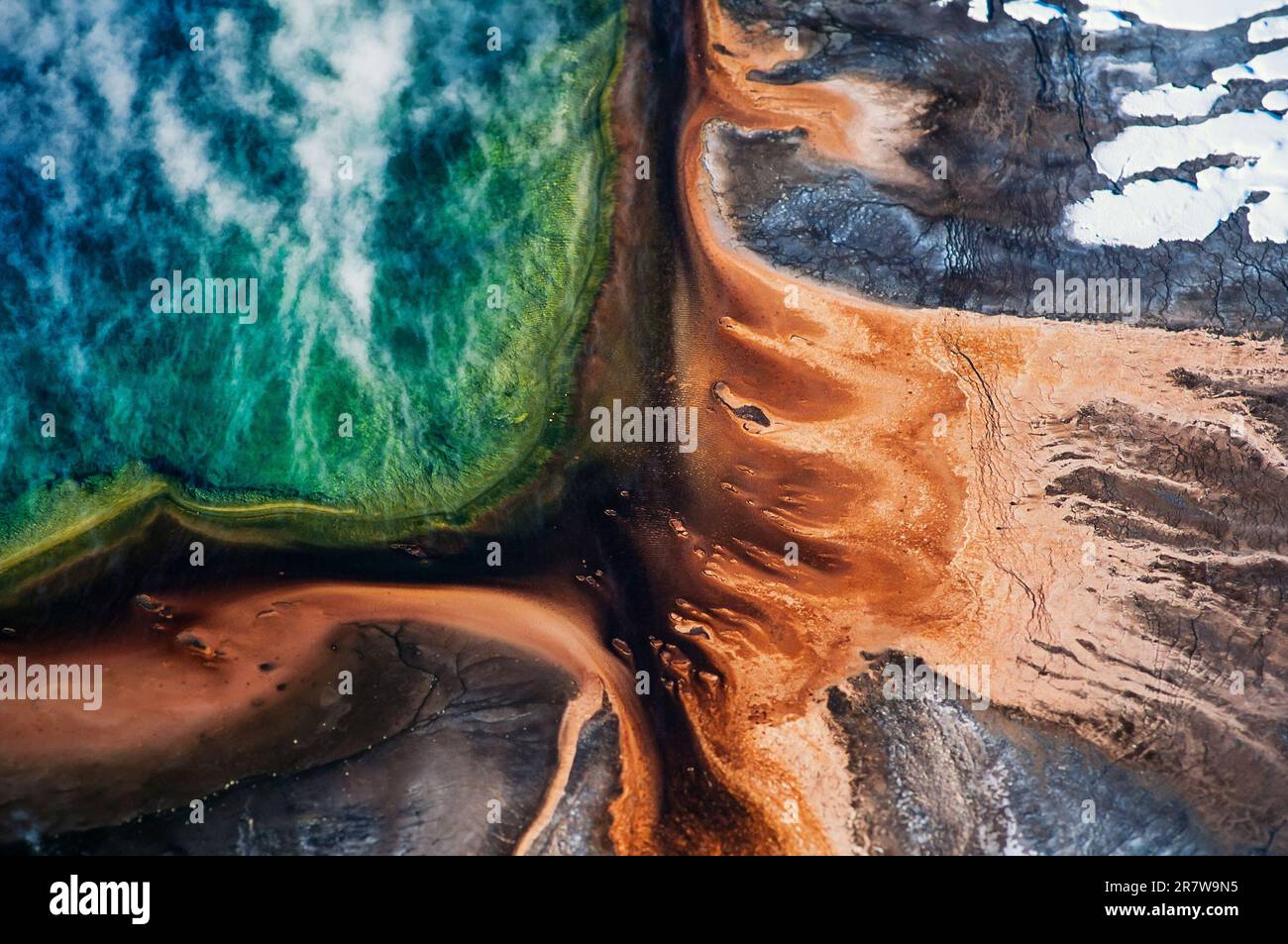 Aerial photos, aerial images of Yellowstone National Park Stock Photo ...