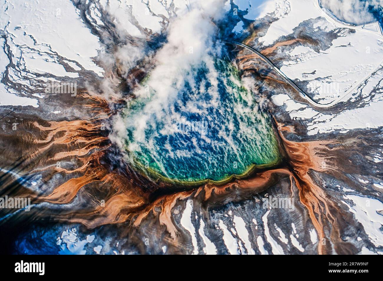 Aerial photos, aerial images of Yellowstone National Park Stock Photo ...