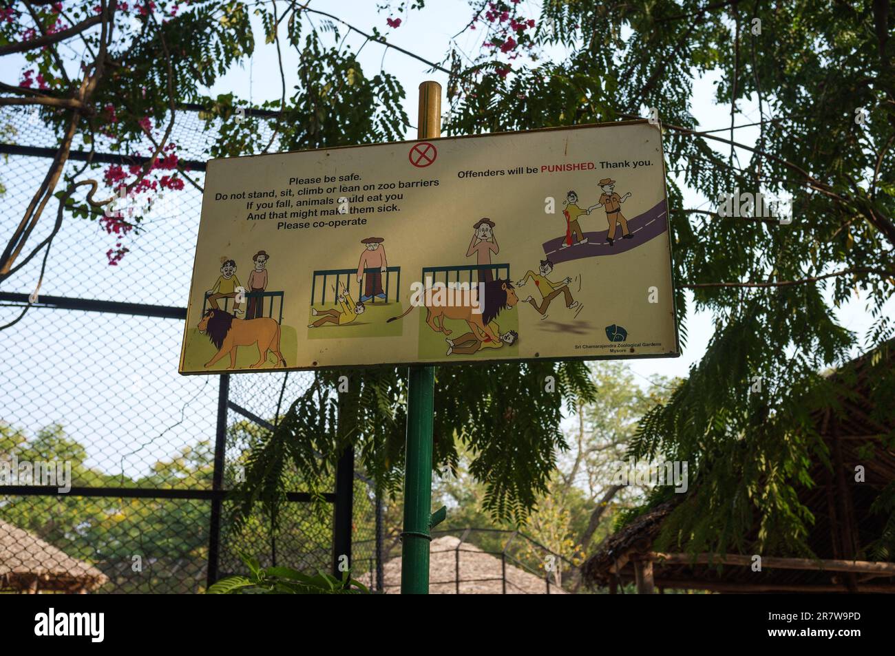 A vibrant, informative sign with a variety of activities displayed ...