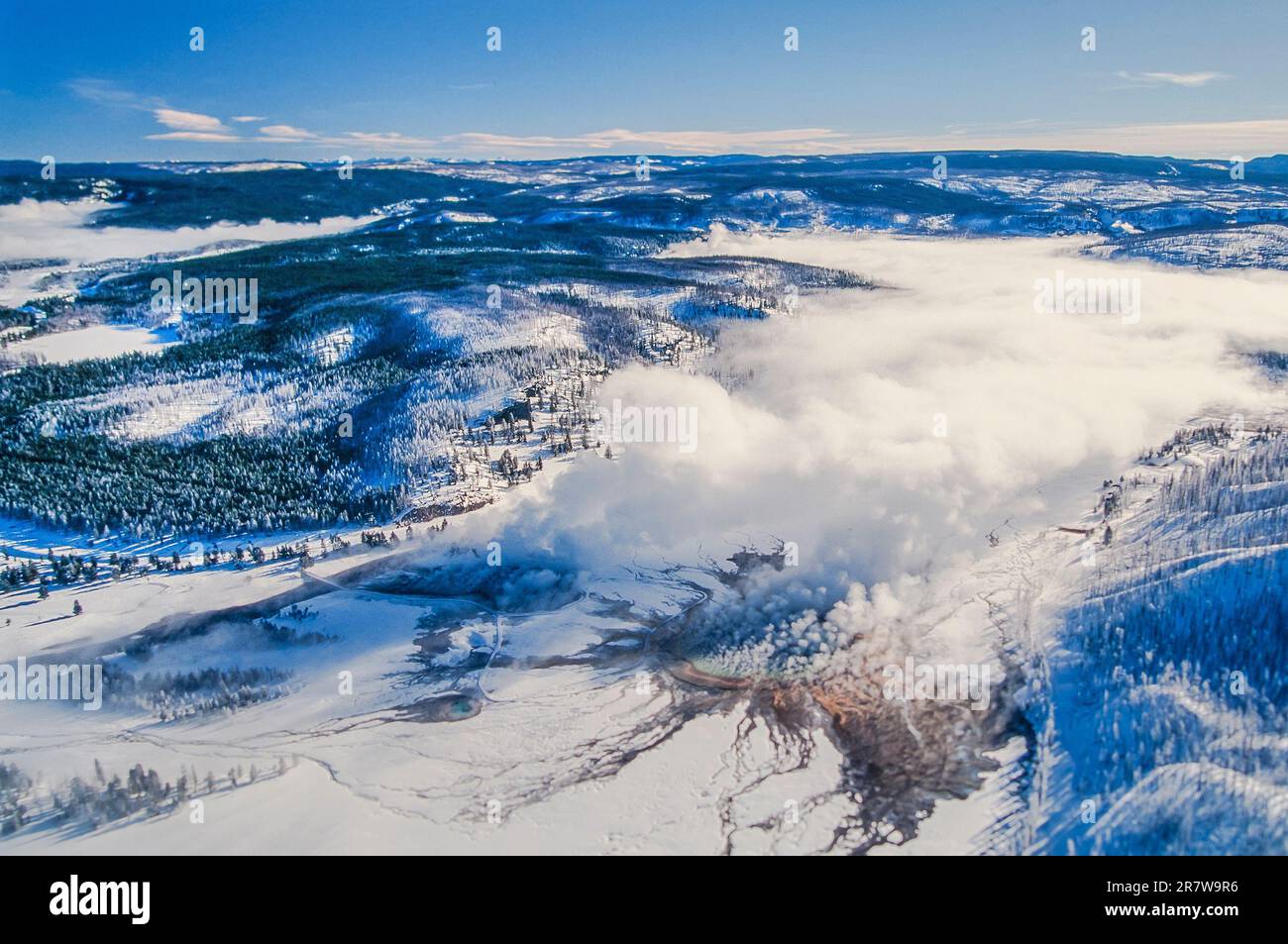 Aerial photos, aerial images of Yellowstone National Park Stock Photo ...