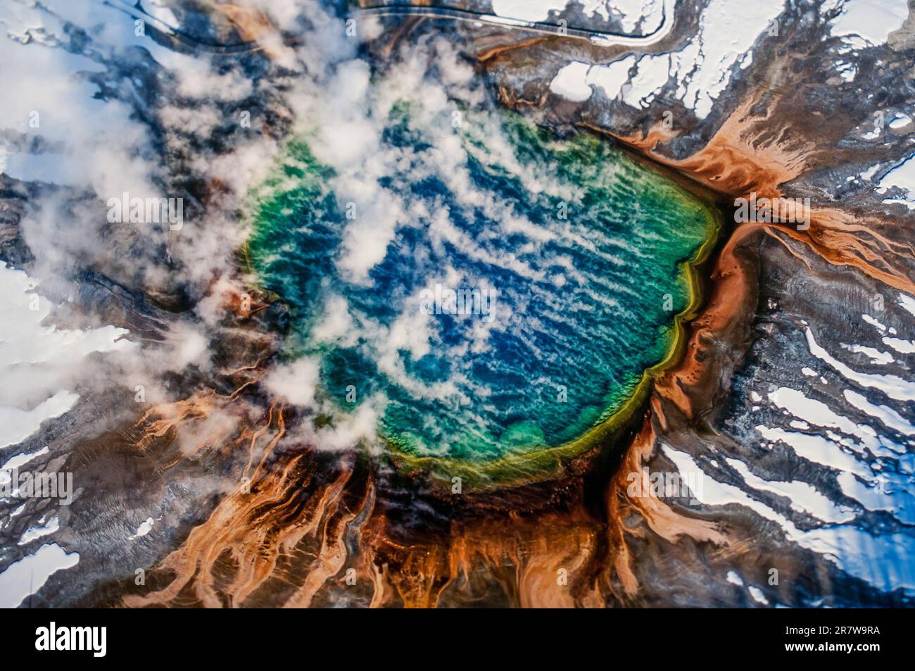Aerial photos, aerial images of Yellowstone National Park Stock Photo ...