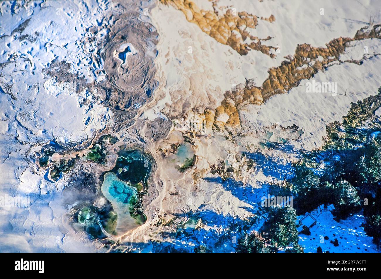 Aerial photos, aerial images of Yellowstone National Park Stock Photo ...