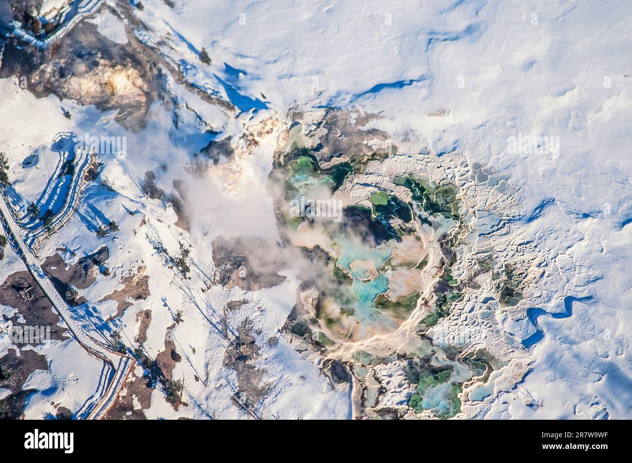 Aerial photos, aerial images of Yellowstone National Park Stock Photo ...