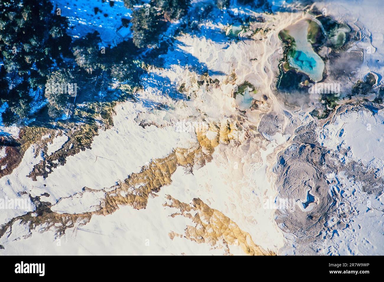 Aerial photos, aerial images of Yellowstone National Park Stock Photo ...