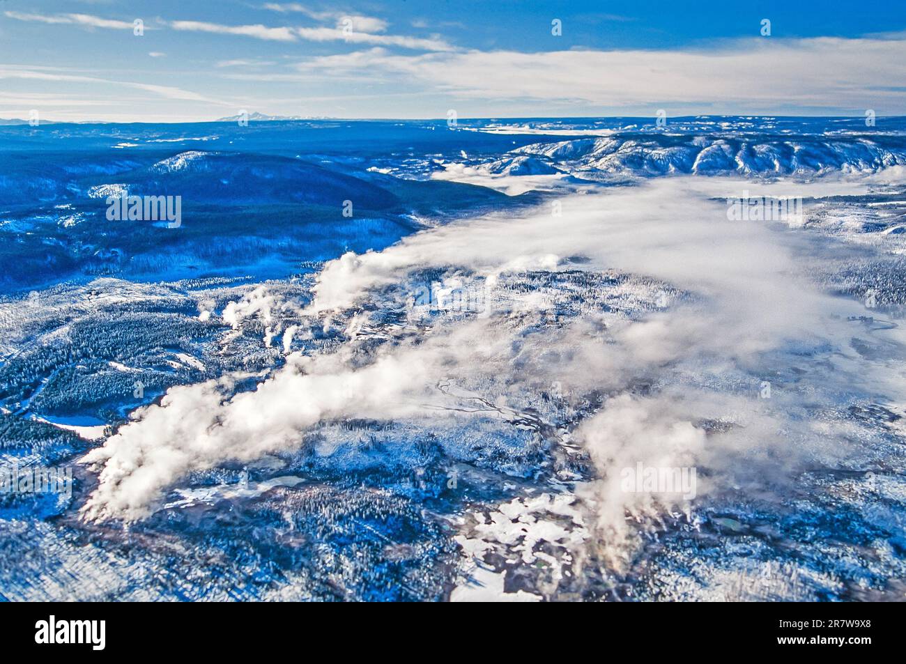 Aerial photos, aerial images of Yellowstone National Park Stock Photo ...