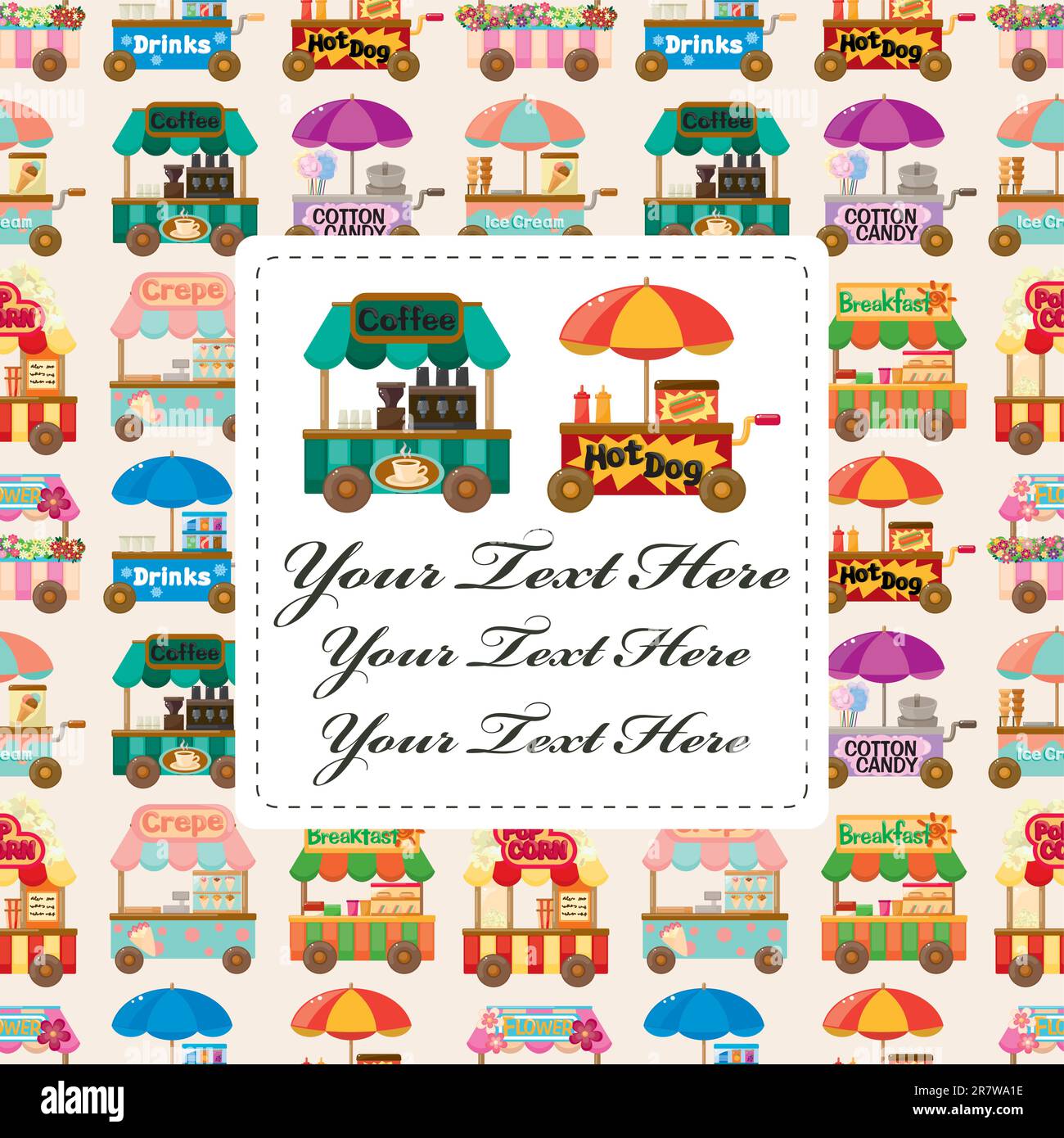 Cartoon market store car card Stock Vector Image & Art - Alamy