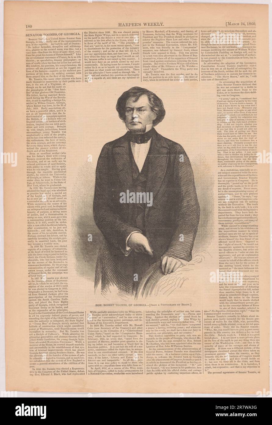 Robert Augustus Toombs 1860 Stock Photo - Alamy Robert Augustus Toombs 1860 Stock Photo - Alamy