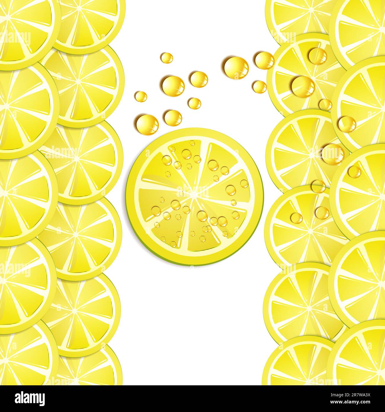 Background with lemon slice Stock Vector Image & Art - Alamy