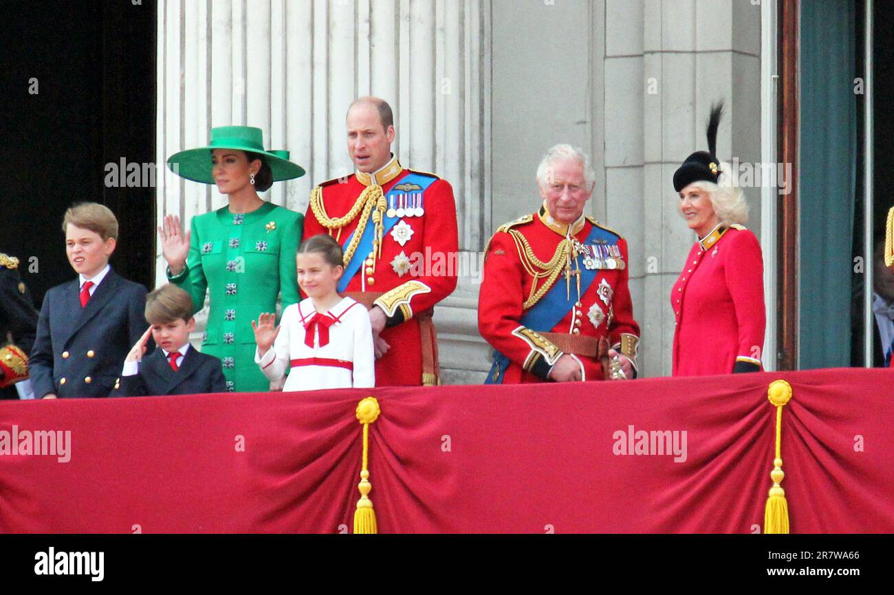 London, UK - 17 June 2023: King Charles, Queen Camilla and Royal family ...