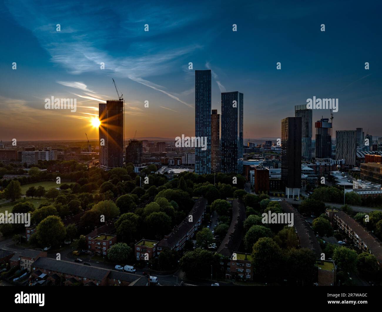 Aerial sunset view point downtown hi-res stock photography and images ...