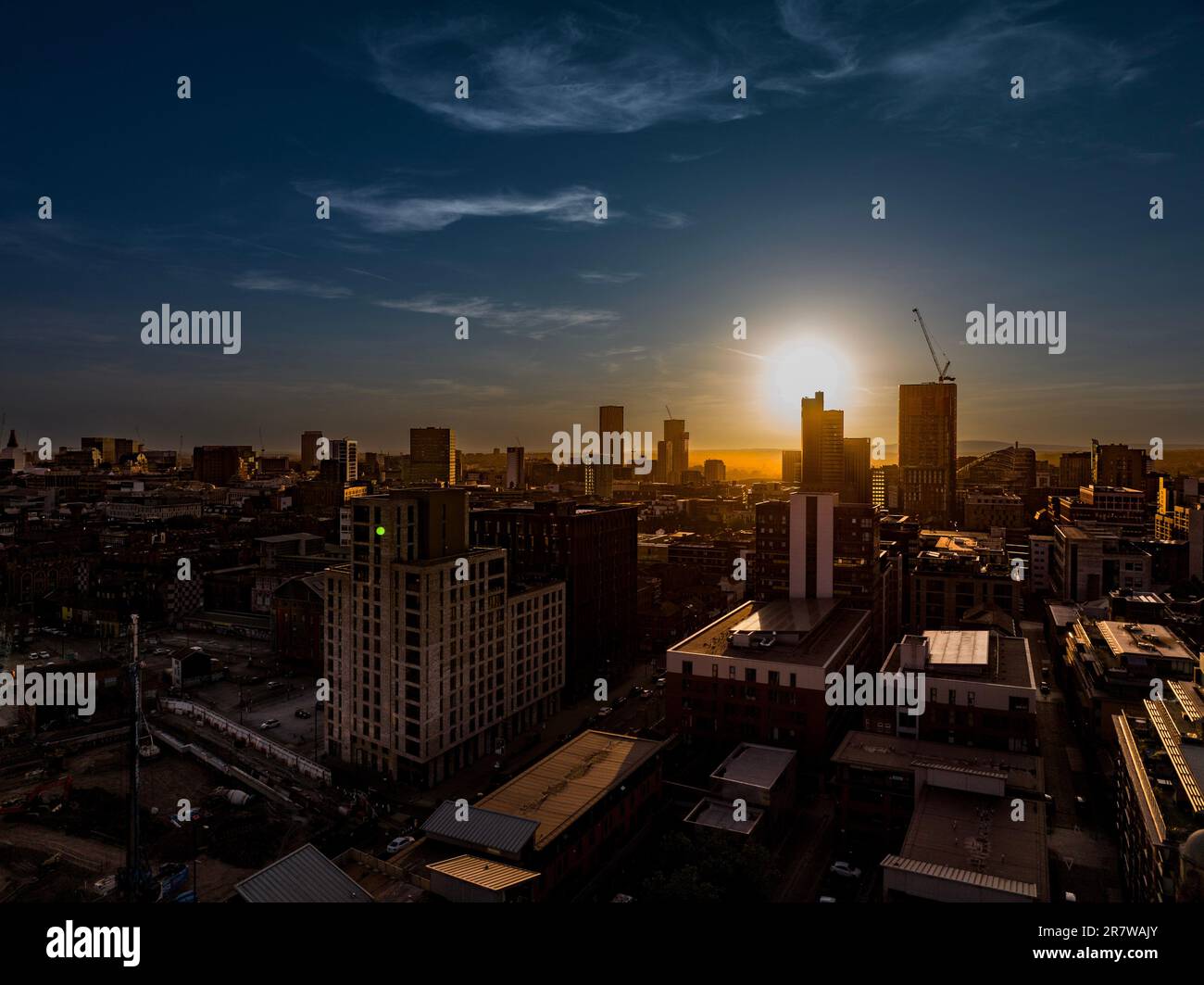 Sunset in the Northern Quarter, Manchester Stock Photo - Alamy