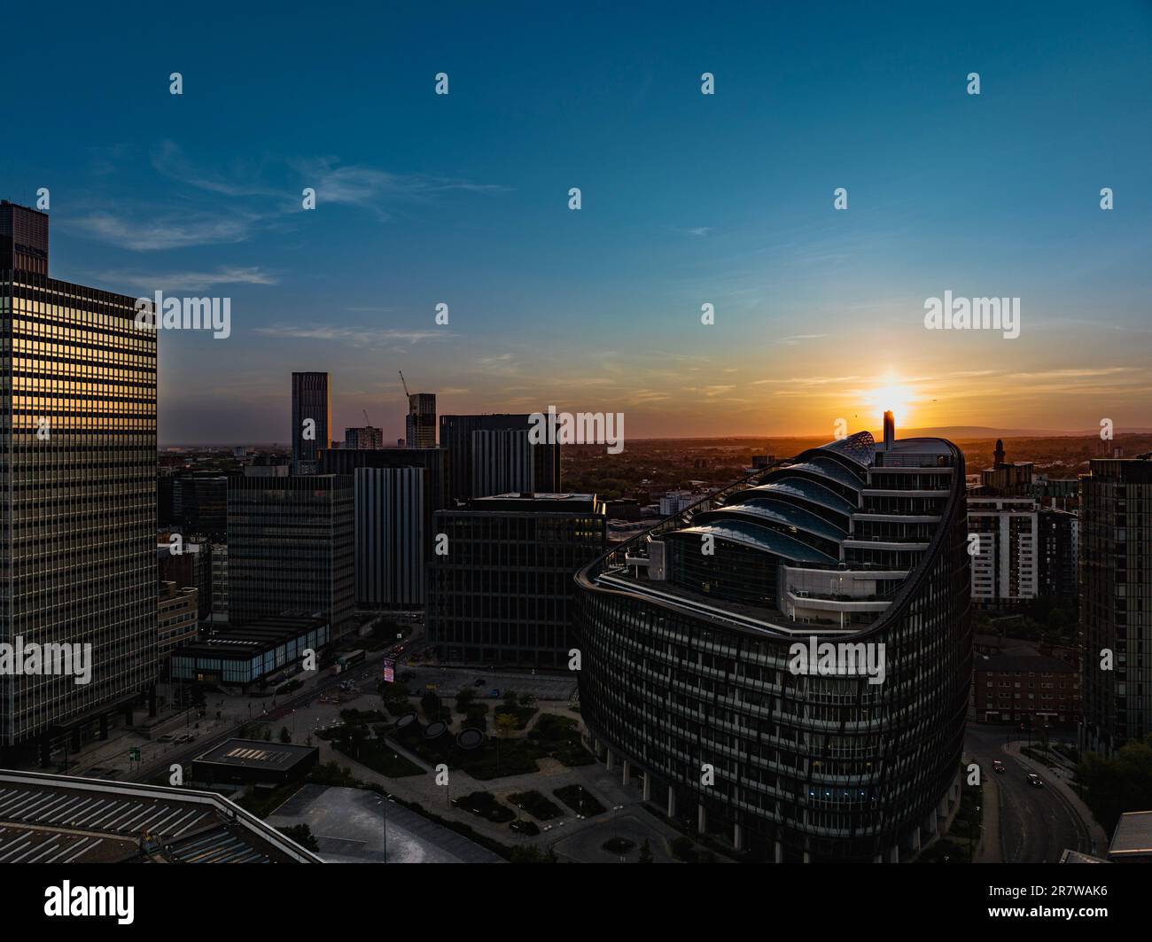 Sunset in the Northern Quarter, Manchester Stock Photo - Alamy