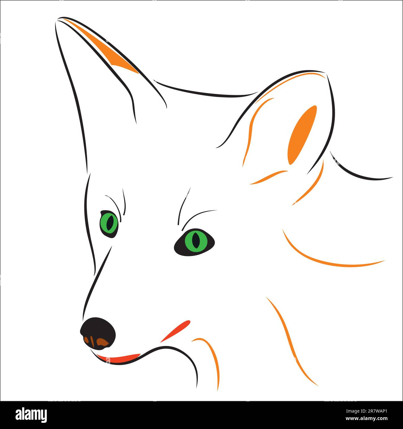 fox, carnivorous rational animal, a symbol of ingenuity and elegance. a ...