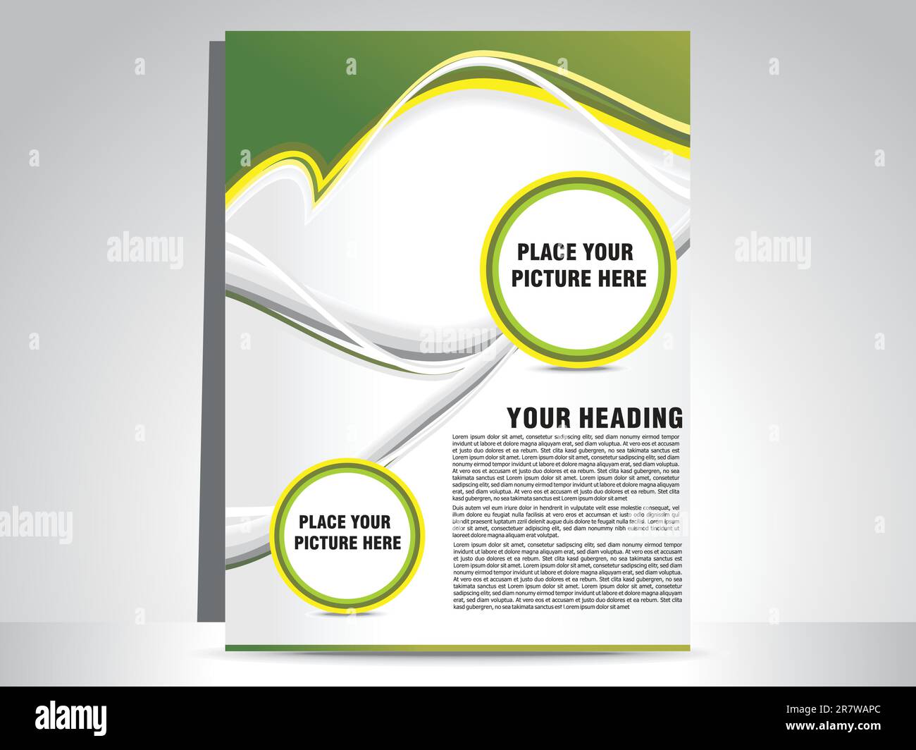 abstract green flayer vector illustration Stock Vector Image & Art - Alamy