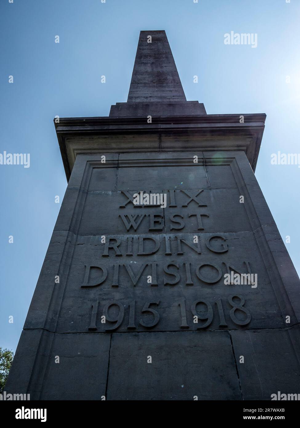 The West Riding Memorial Tower at Essex Farm WWI Cemetery on the ...