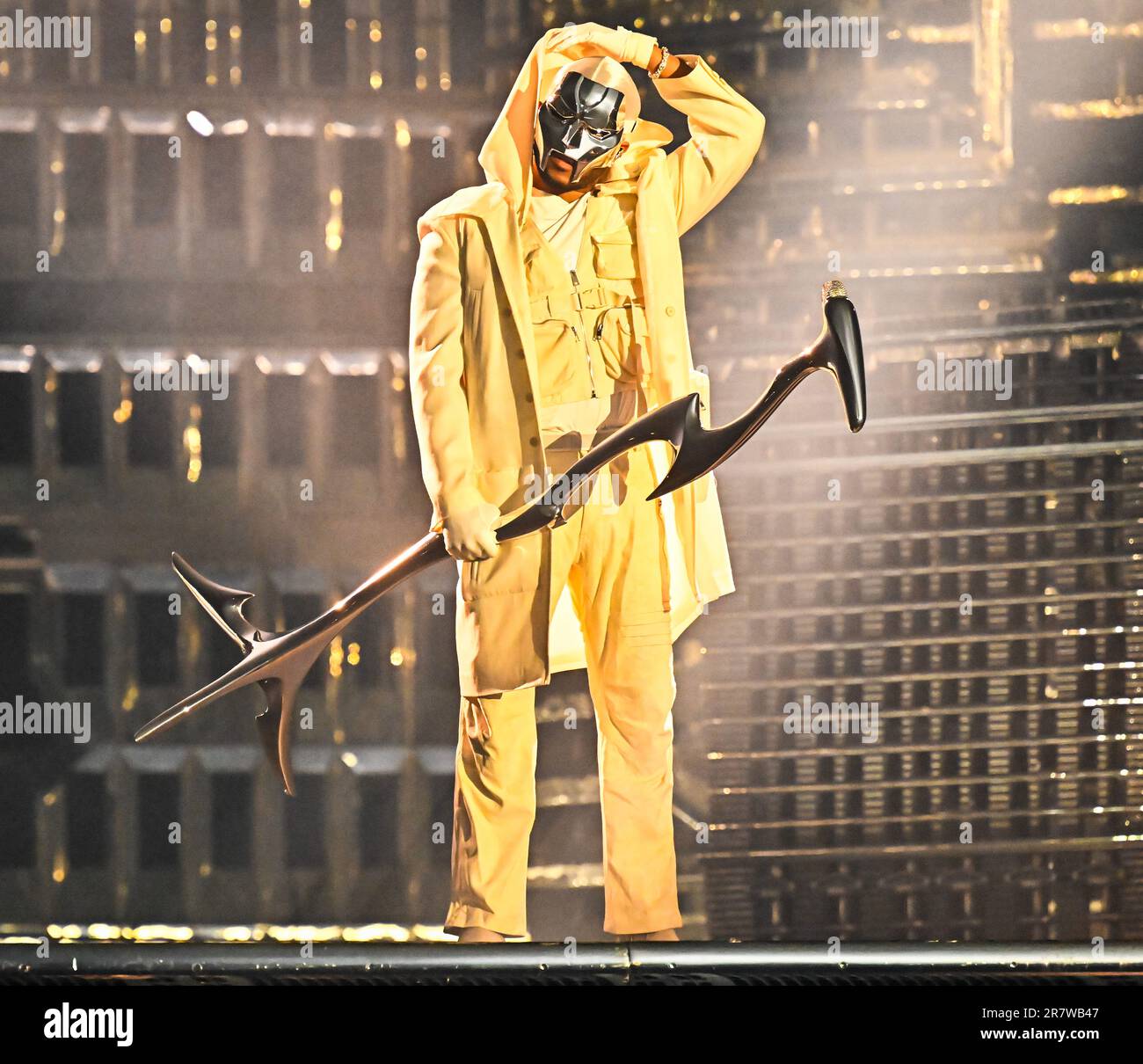 STOCKHOLM 20230617 The Weeknd from Canada performs at Tele2 Arena in ...