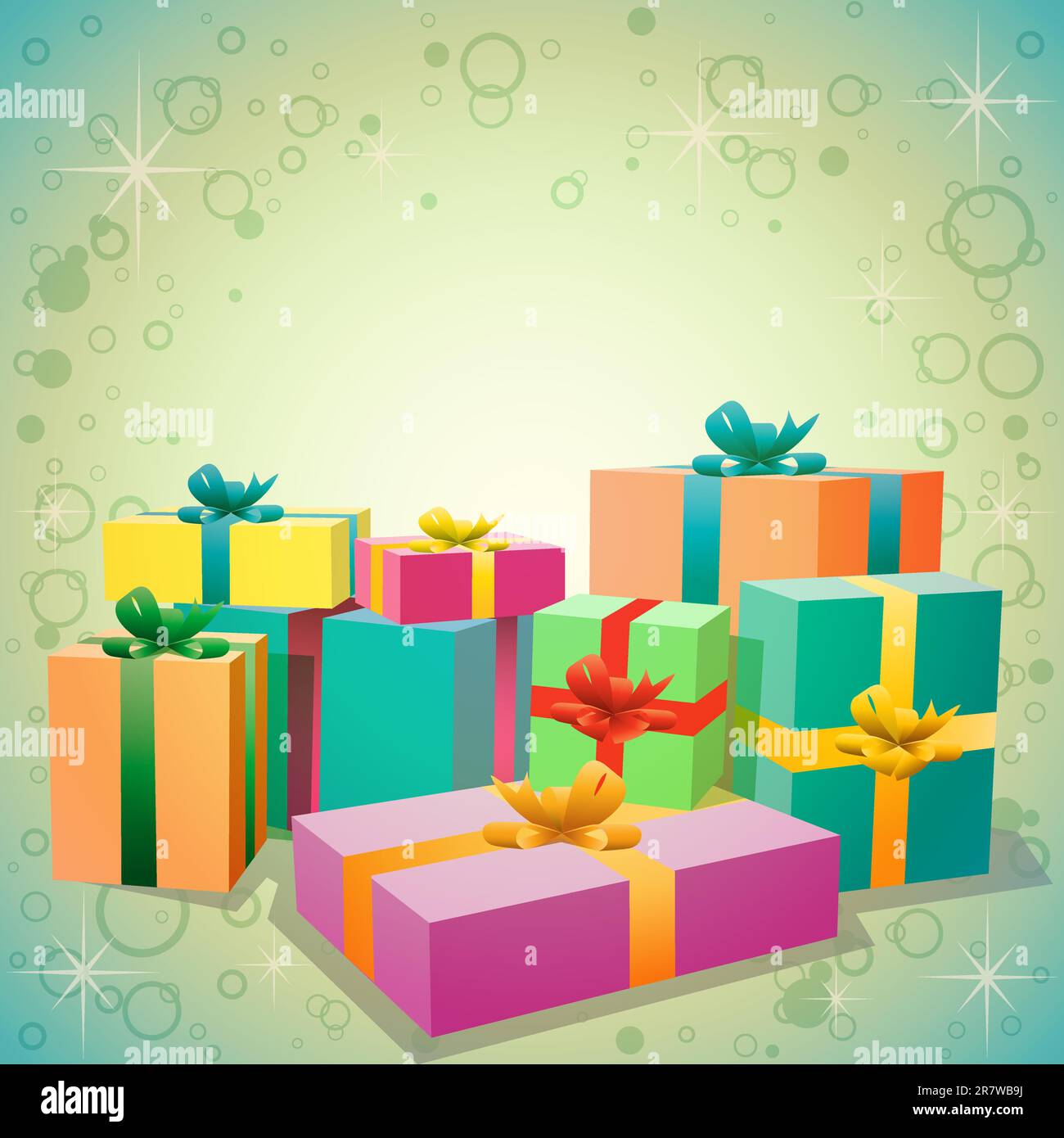 Pile gift boxes present Stock Vector Images - Alamy