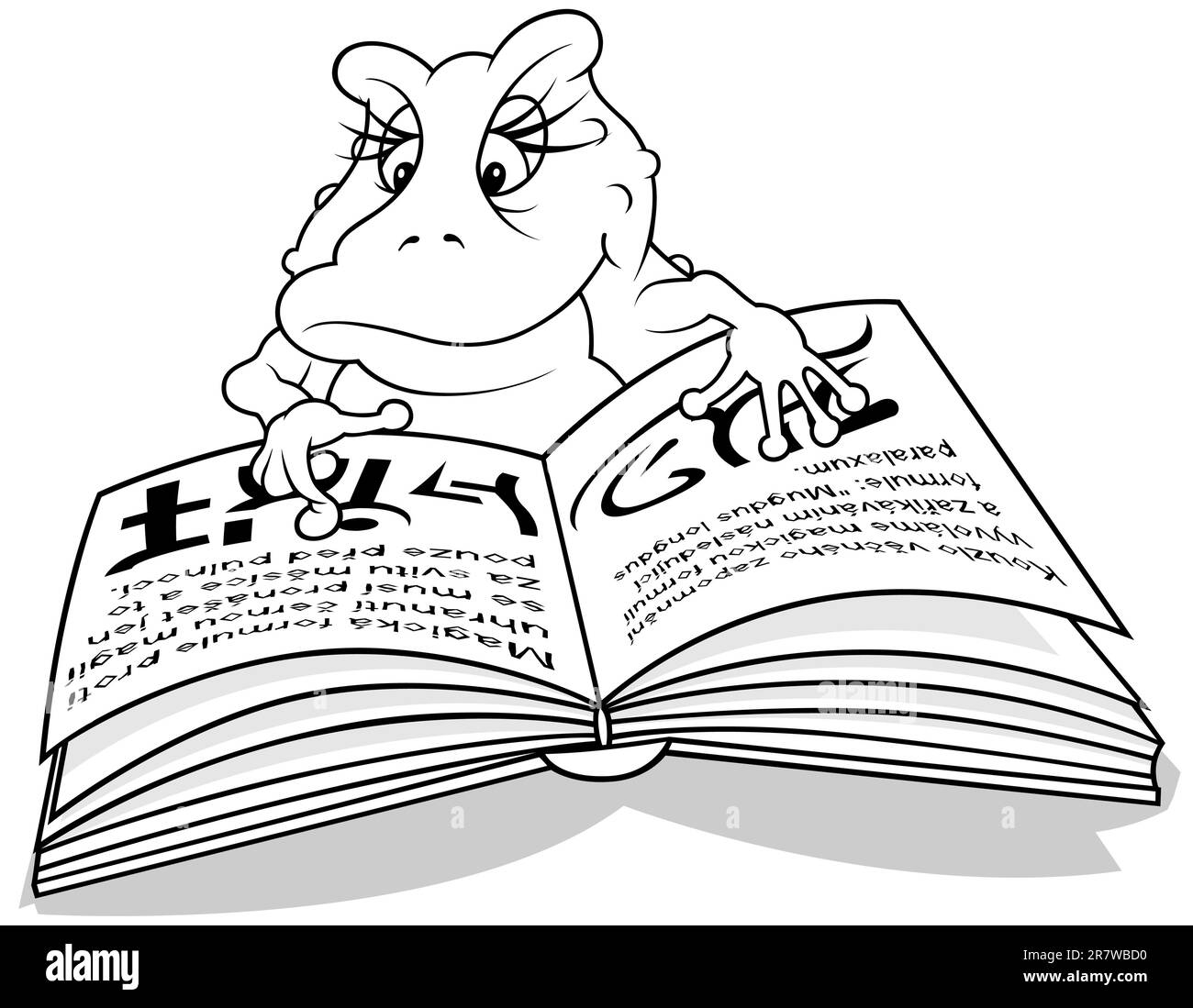 Vector frog in black Black and White Stock Photos & Images - Alamy