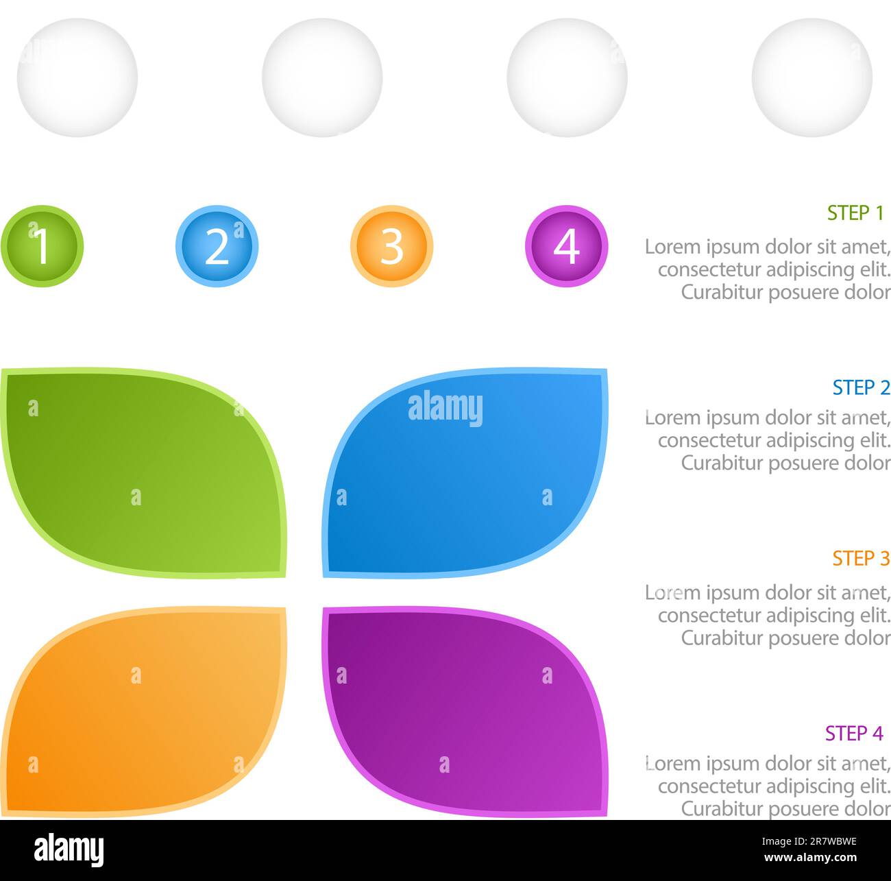 Colourful environmental infographic chart design element set Stock ...