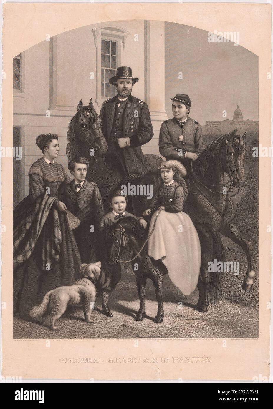 General Grant and His Family 1868 Stock Photo - Alamy