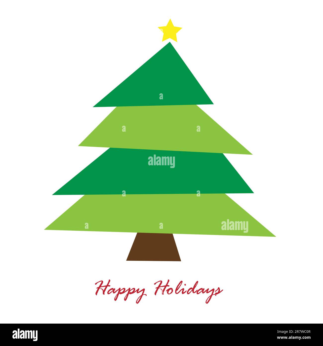 Merry Christmas Happy Holidays Greeting Card Stock Vector Image And Art