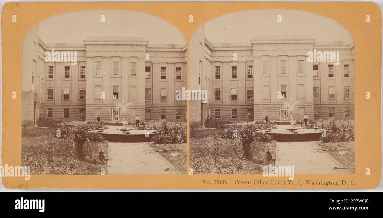 Patent Office Building Courtyard, Washington, D. C. c. 1875 Stock Photo ...