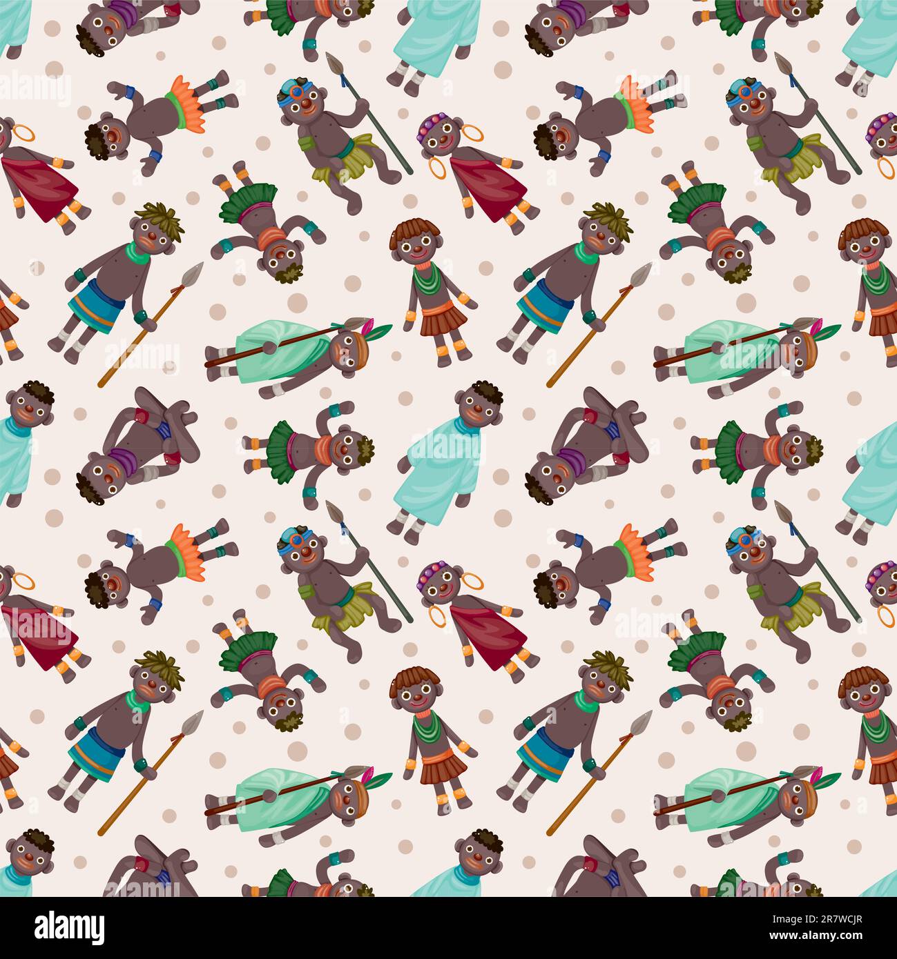 cartoon Africa Indigenous seamless pattern Stock Vector Image & Art - Alamy
