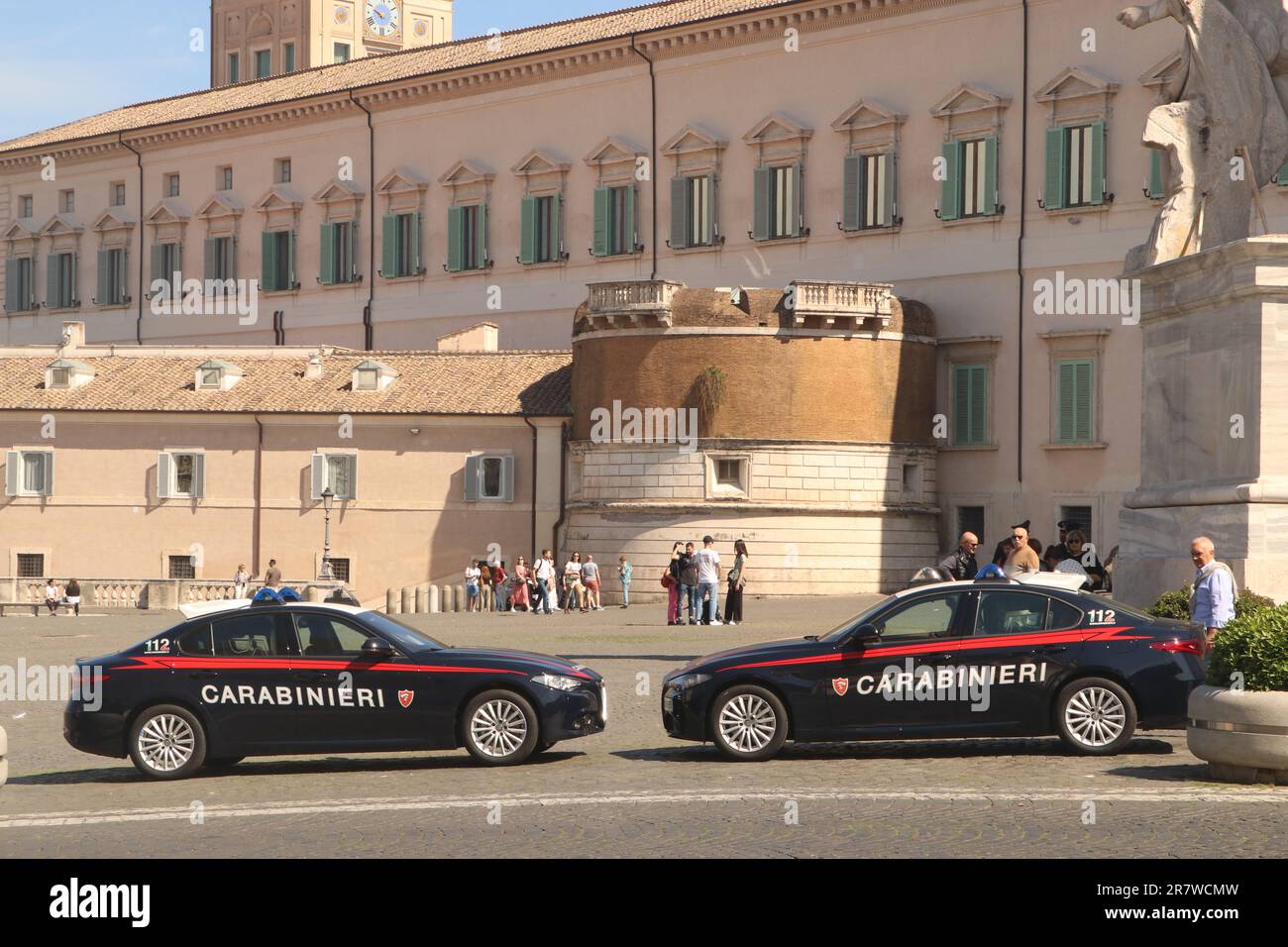 national military police cars on square to guard the presidential ...