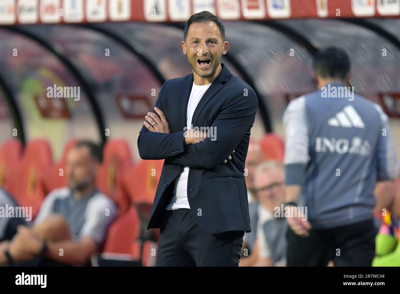 BRUSSELS - Belgium trainer coach Domenico Tedesco during the UEFA EURO ...