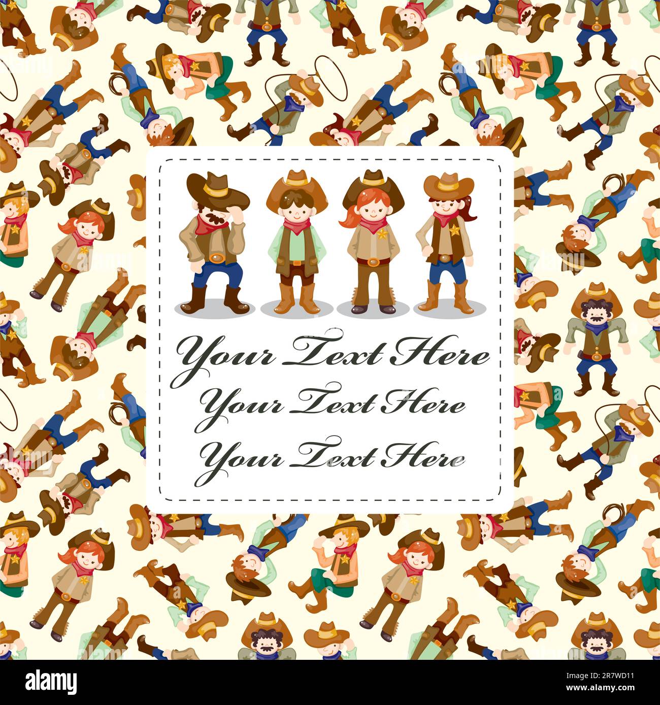 Cowboy birthday Stock Vector Images - Alamy