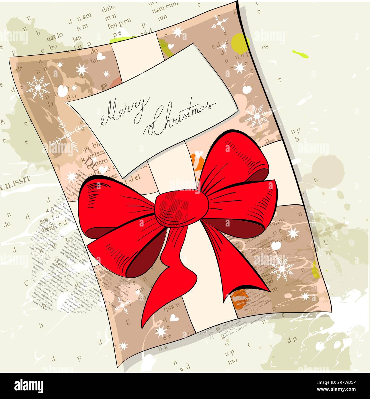 Gift christmas card Stock Vector Images - Alamy