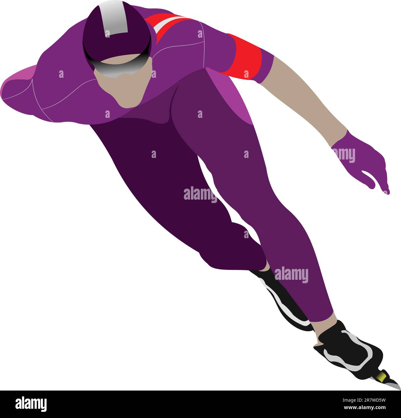 Speed skating. Vector illustration Stock Vector Image & Art - Alamy
