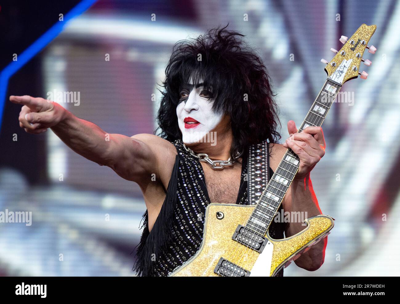 Munich, Germany. 17th June, 2023. Paul Stanley, singer and guitarist ...