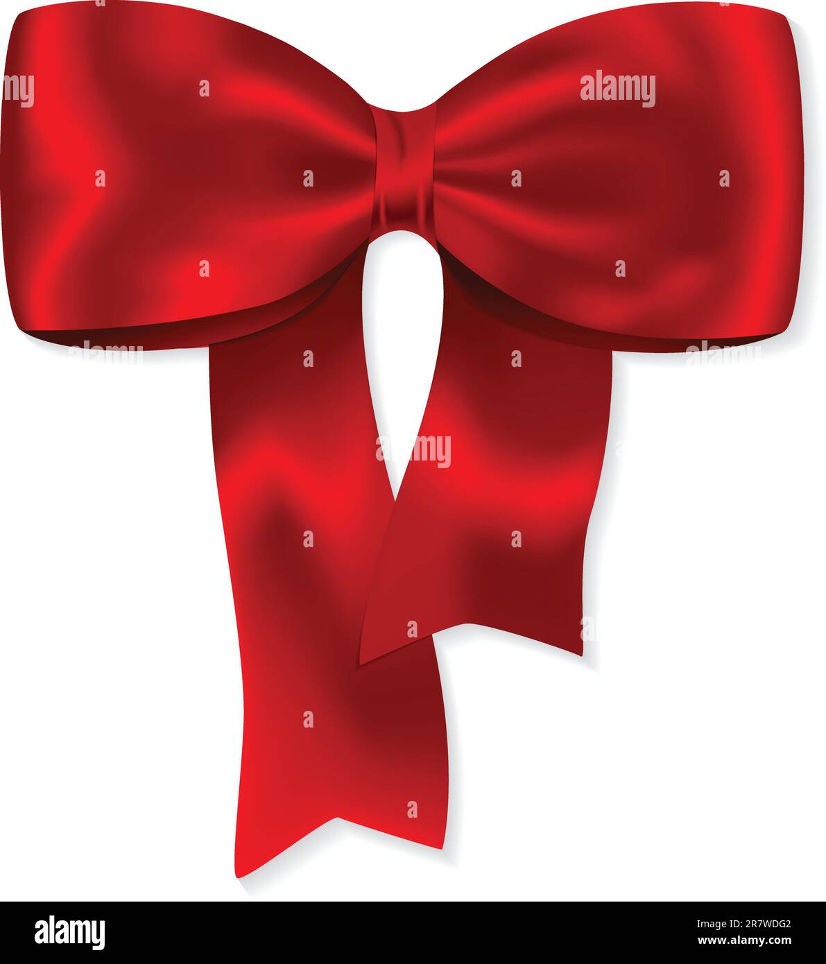 Beautiful red gift ribbon Stock Vector Images - Alamy