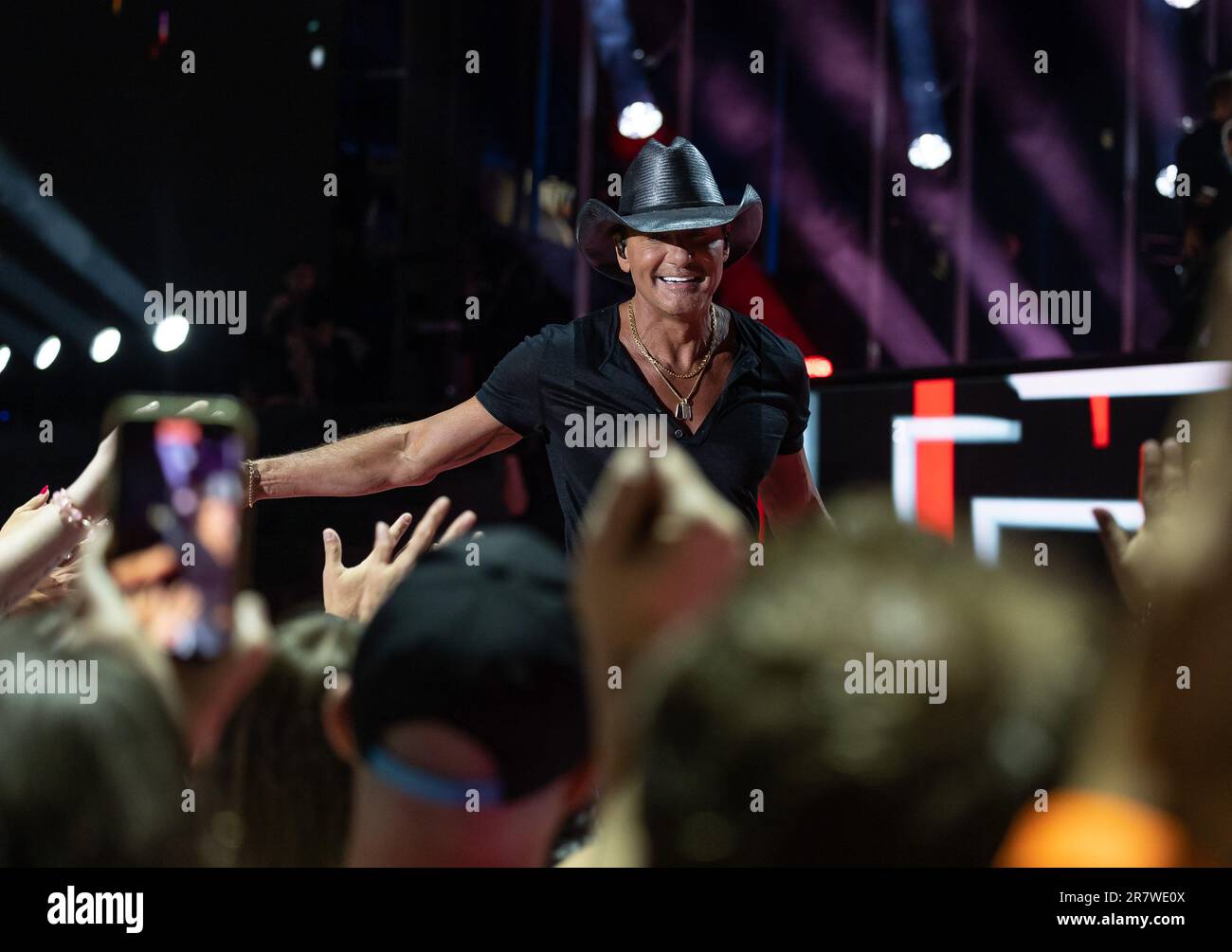 Tim McGraw performs during day 4 of the CMA Fest at Nissan Stadium on ...