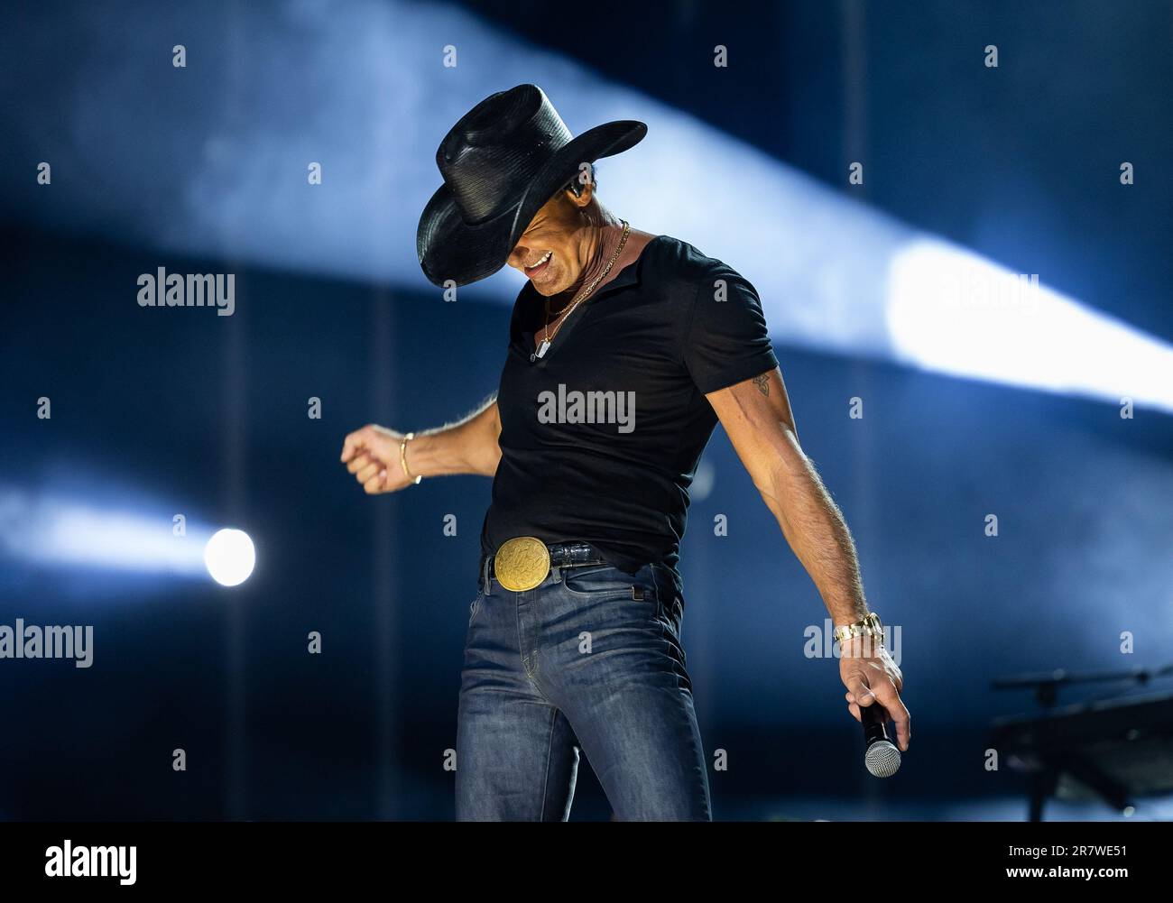 Tim McGraw performs during day 4 of the CMA Fest at Nissan Stadium on ...