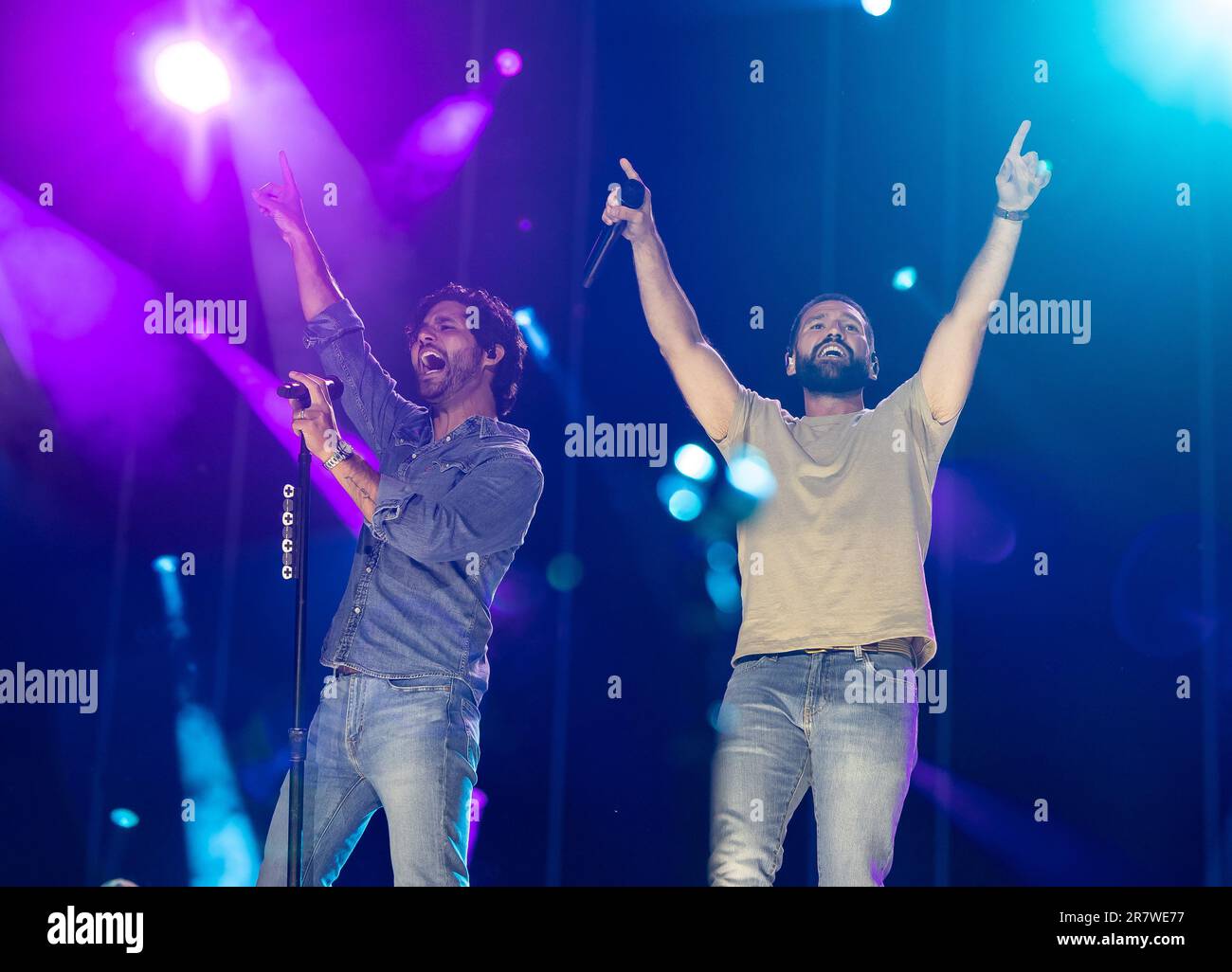 Dan + Shay perform during day 1 of the CMA Fest at Nissan Stadium on ...