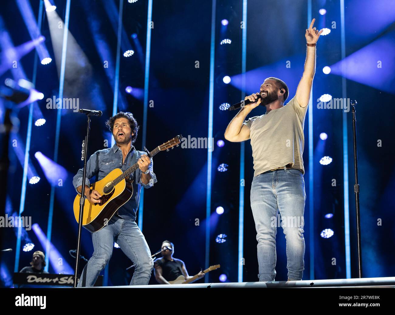 Dan + Shay perform during day 1 of the CMA Fest at Nissan Stadium on ...