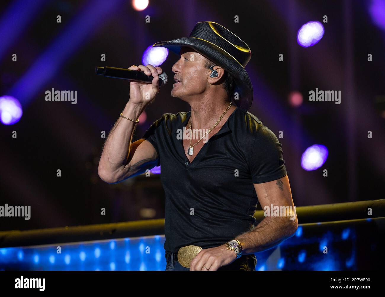 Tim McGraw performs during day 4 of the CMA Fest at Nissan Stadium on ...