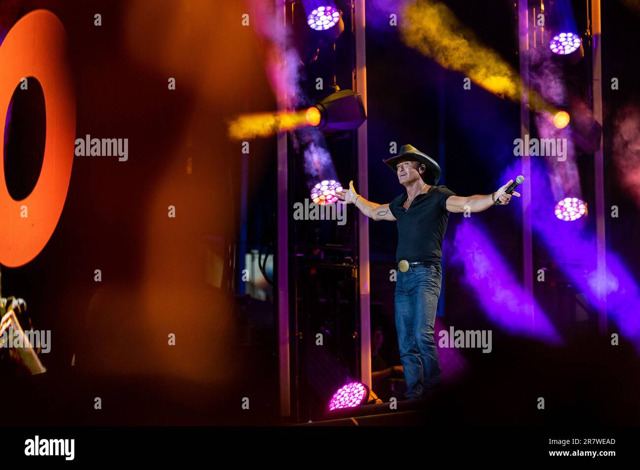 Tim McGraw performs during day 4 of the CMA Fest at Nissan Stadium on ...