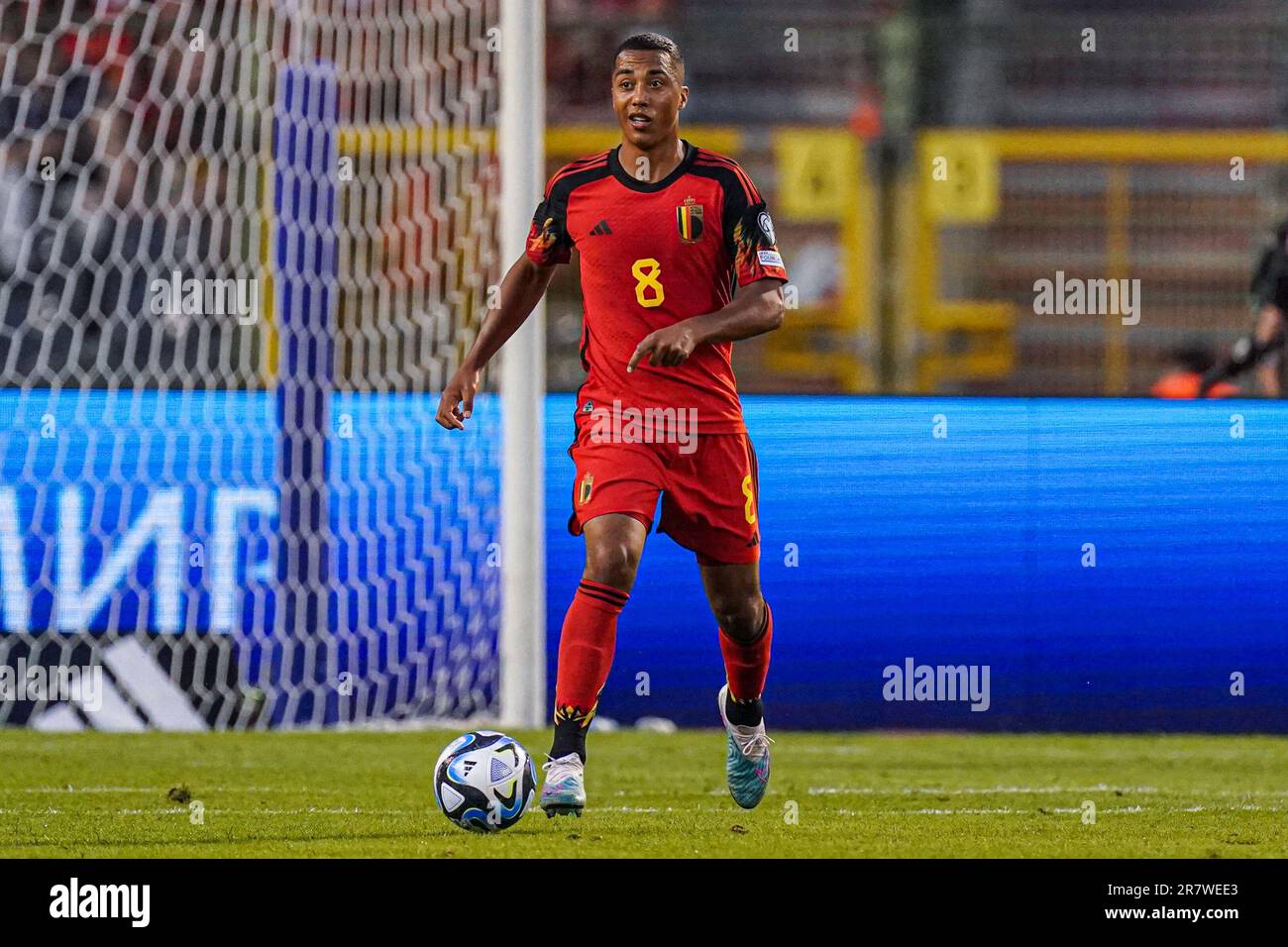 BRUSSELS, BELGIUM - JUNE 17: Youri Tielemans of Belgium during the ...
