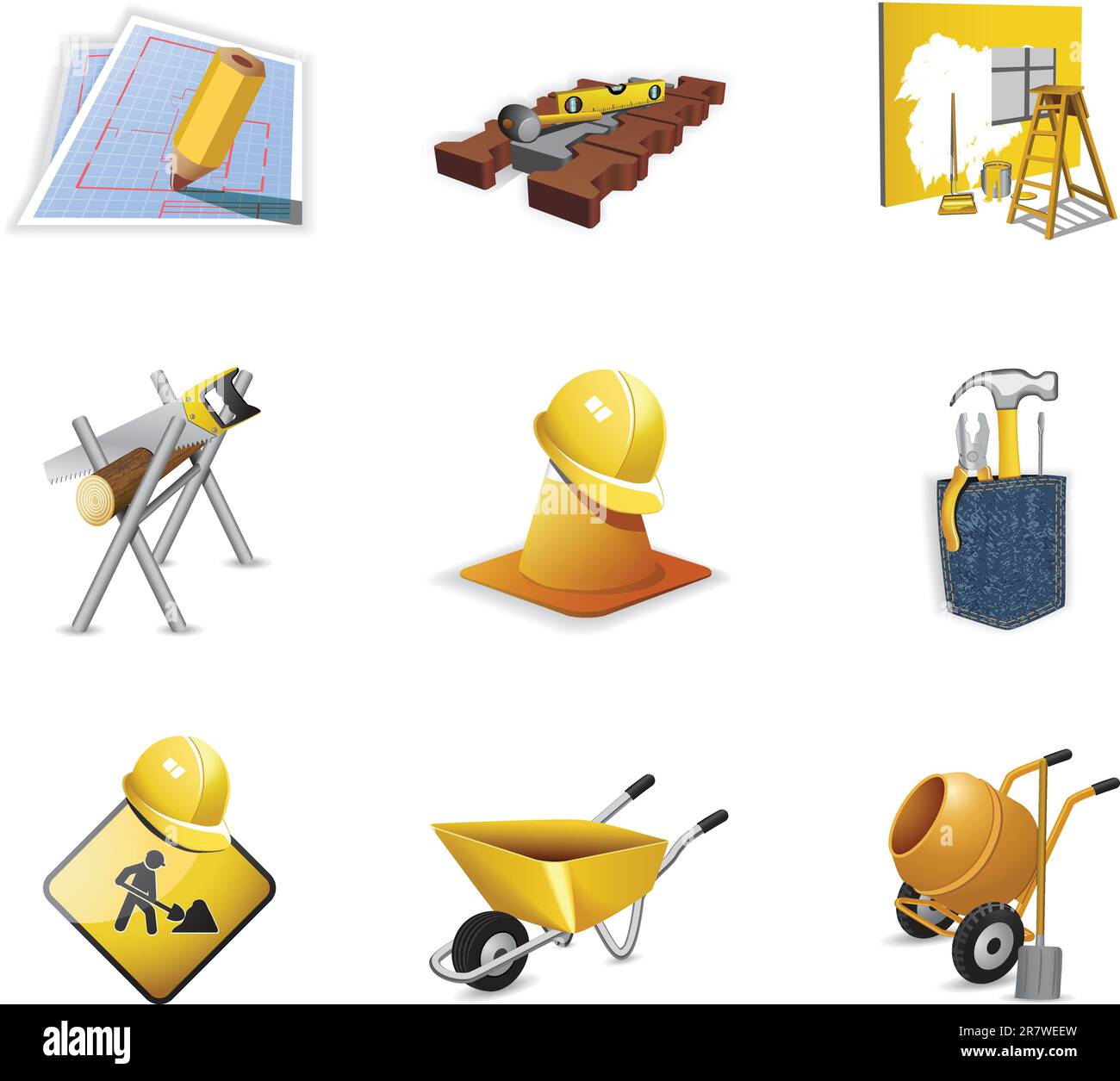 Building renovation steps Cut Out Stock Images & Pictures - Alamy