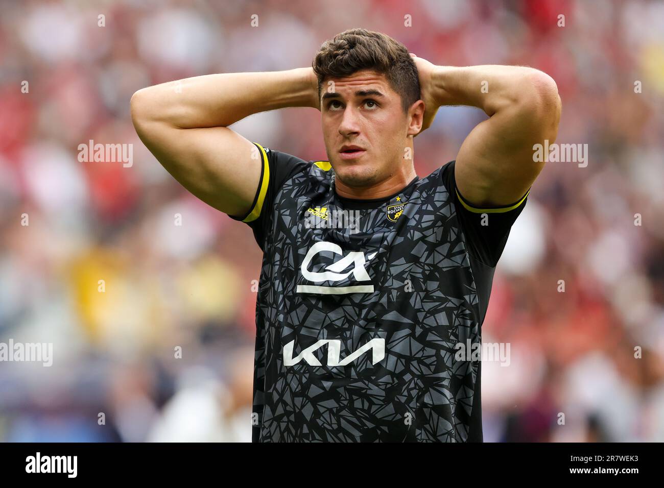 PARIS, FRANCE - JUNE 17: Warming up of Paul Boudehent of Stade ...
