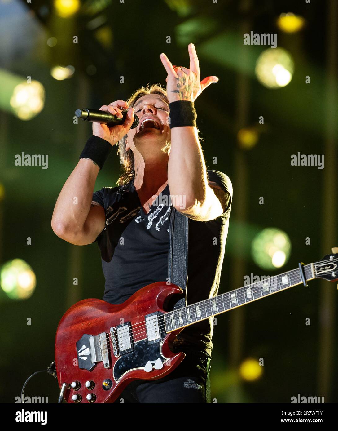 Keith Urban performs during day 2 of the CMA Fest at Nissan Stadium on ...