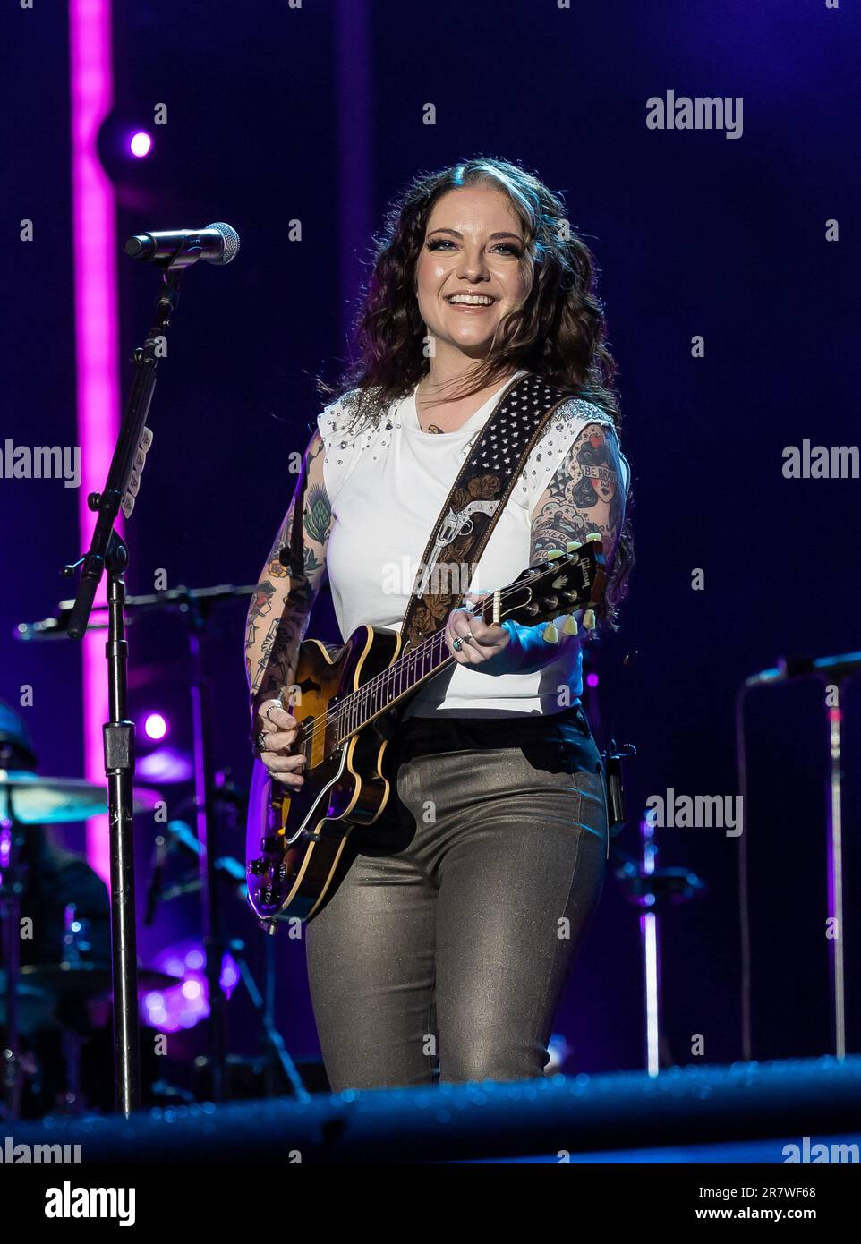 Ashley McBride performs during day 4 of the CMA Fest at Nissan Stadium ...