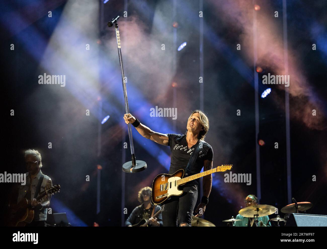Keith Urban performs during day 2 of the CMA Fest at Nissan Stadium on ...