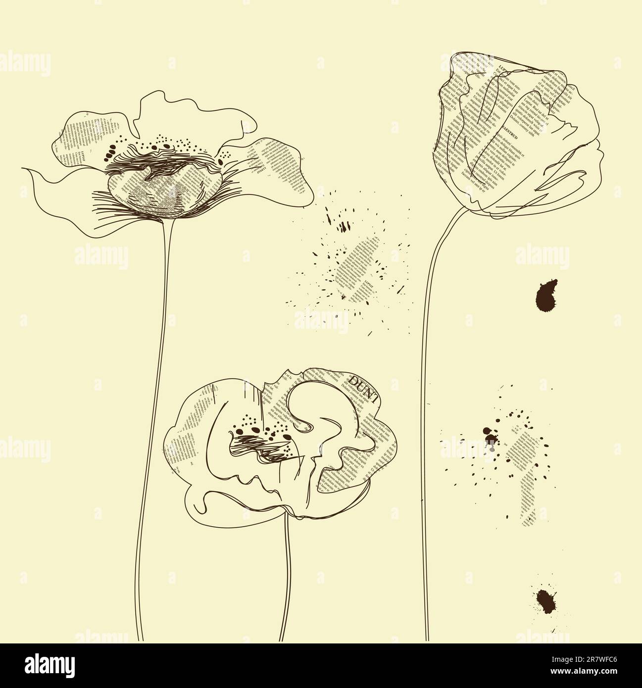 Stylized flora Stock Vector Images - Alamy